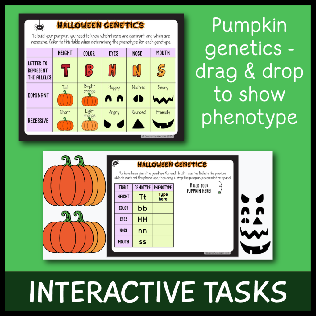 Halloween Genetics Google Slides - Emmatheteachie