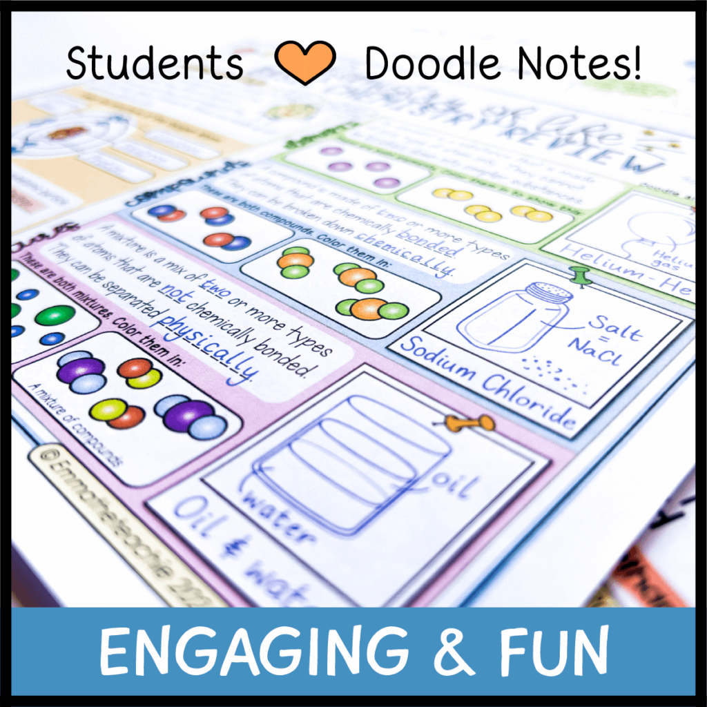 Chemistry of Life Doodle Notes - Emmatheteachie