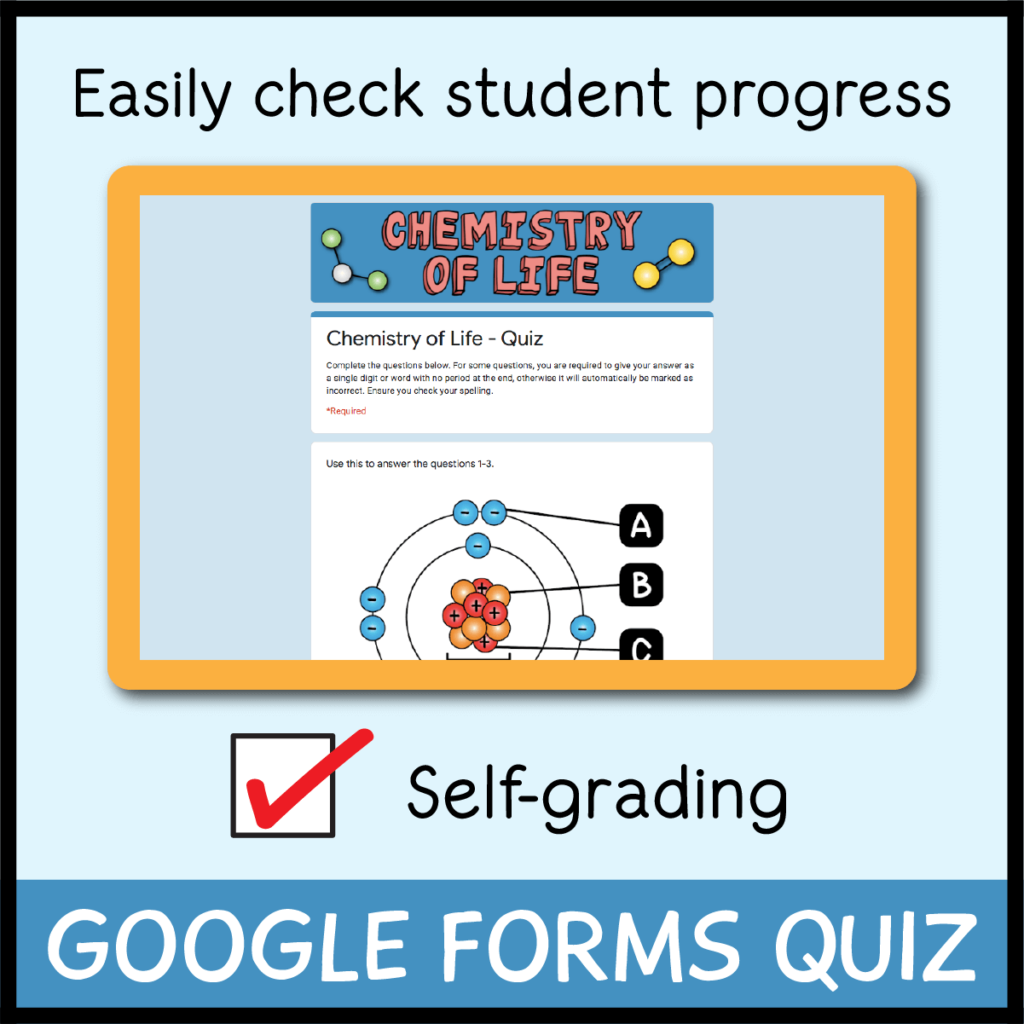 Chemistry of Life Bundle - Emmatheteachie