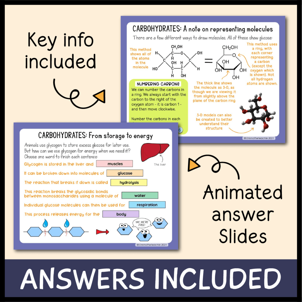 Carbohydrates Google Slides - Emmatheteachie