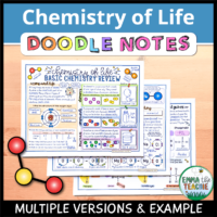 Chemistry of Life Doodle Notes - Emmatheteachie