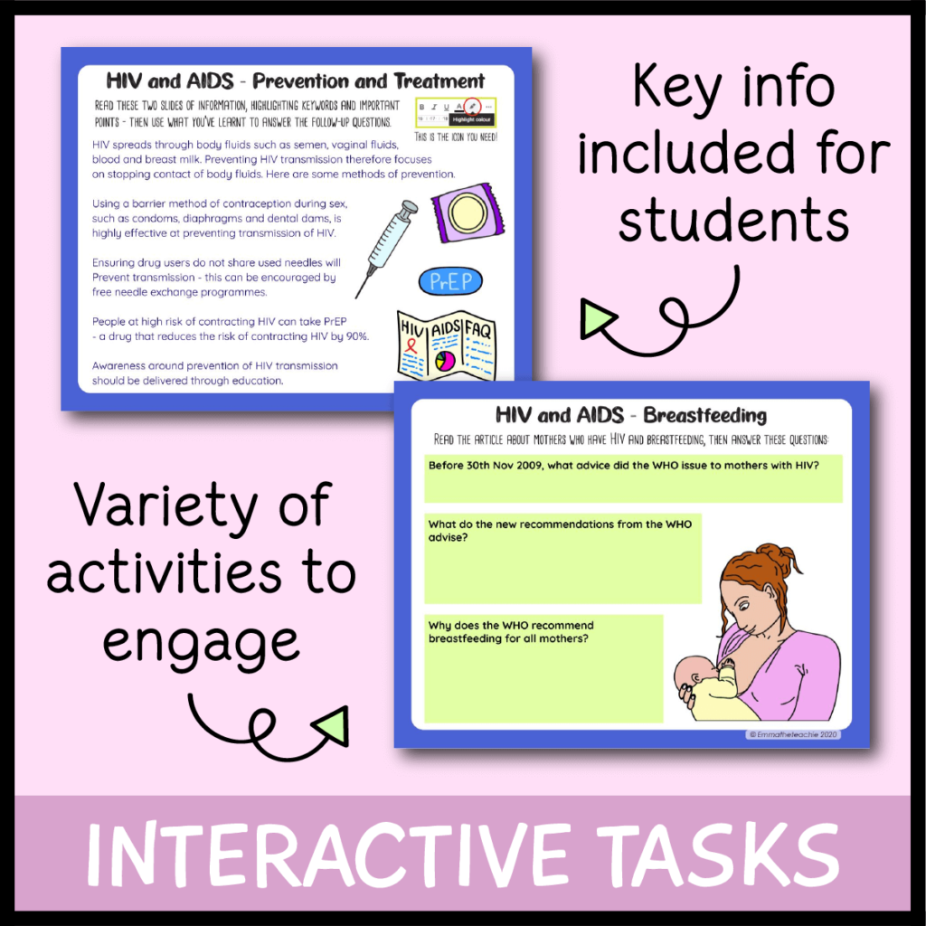 HIV and AIDS Google Slides - Emmatheteachie