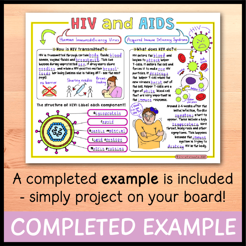 HIV and AIDS Doodle Notes - Emmatheteachie