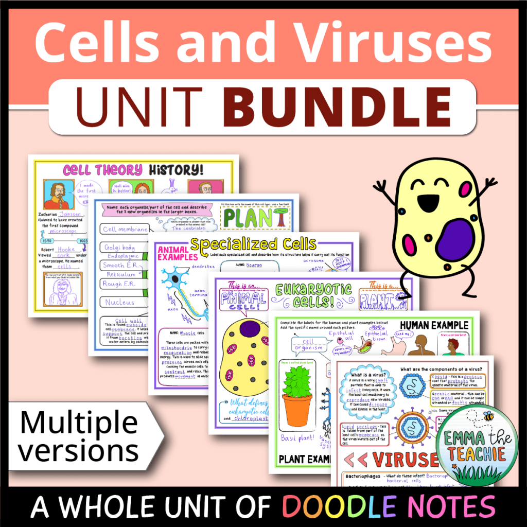 Cell Theory Doodle Notes - Emmatheteachie Resources