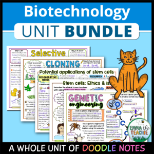 Biotechnology Doodle Notes - Unit Bundle - Emmatheteachie