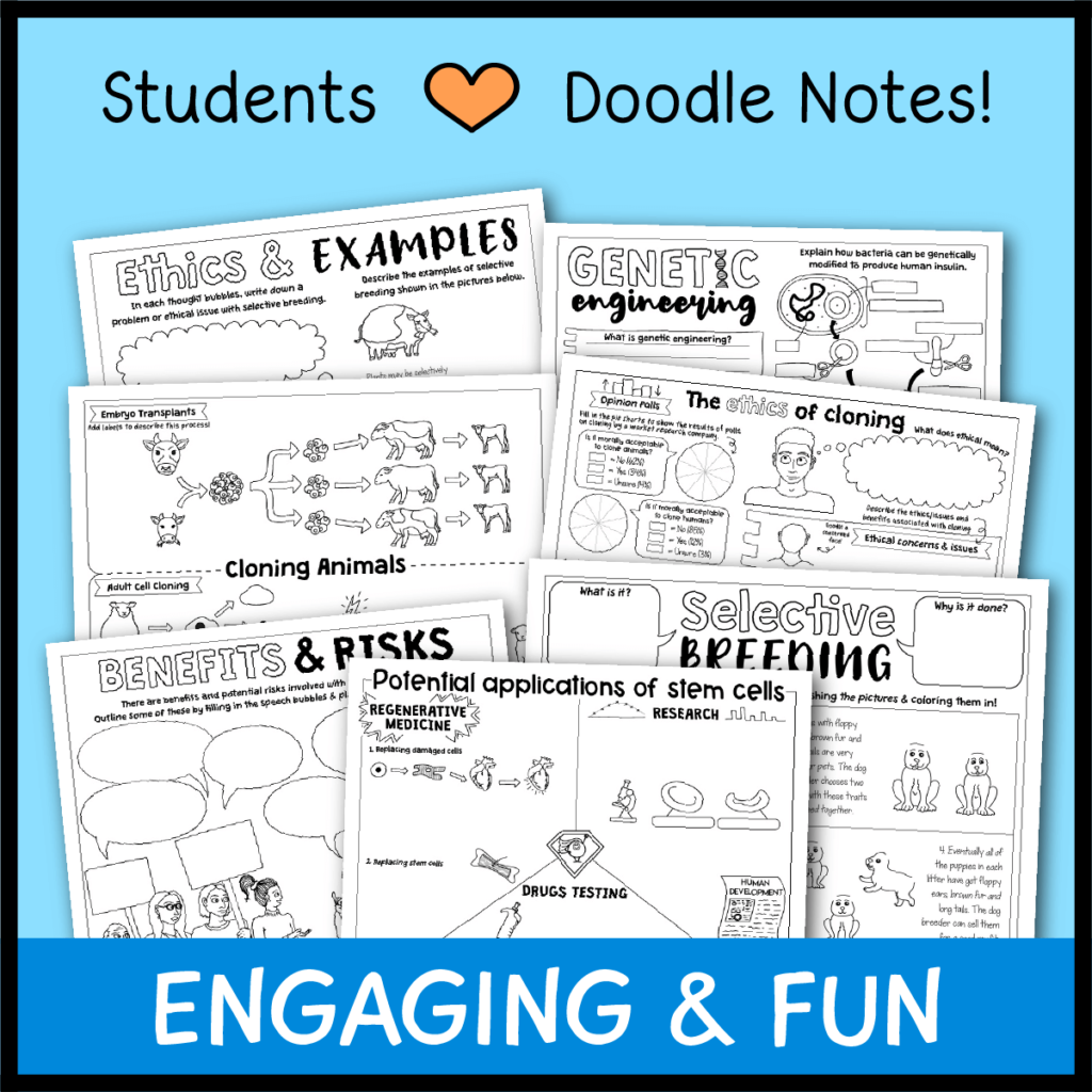 Biotechnology Doodle Notes - Unit Bundle - Emmatheteachie