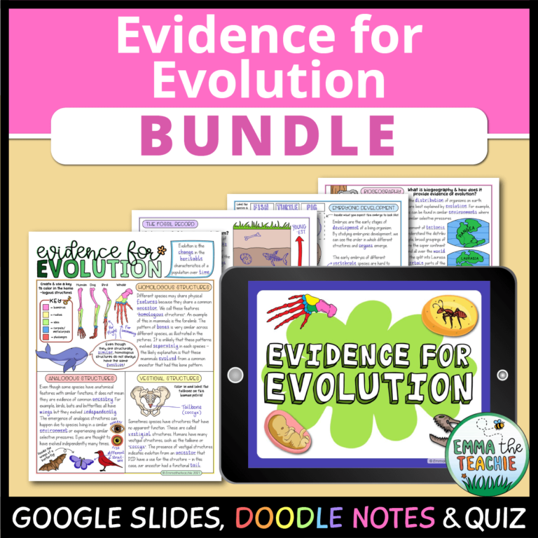 Evidence for Evolution Lesson Bundle - Emmatheteachie
