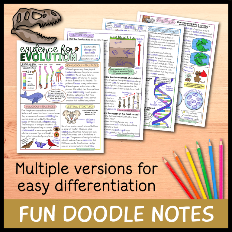 Evidence for Evolution Lesson Bundle - Emmatheteachie