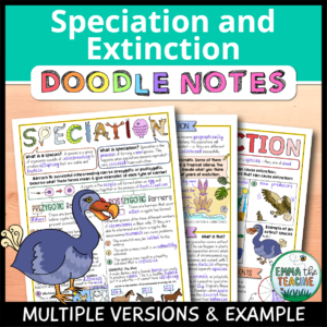 Speciation and Extinction Doodle Notes - Emmatheteachie