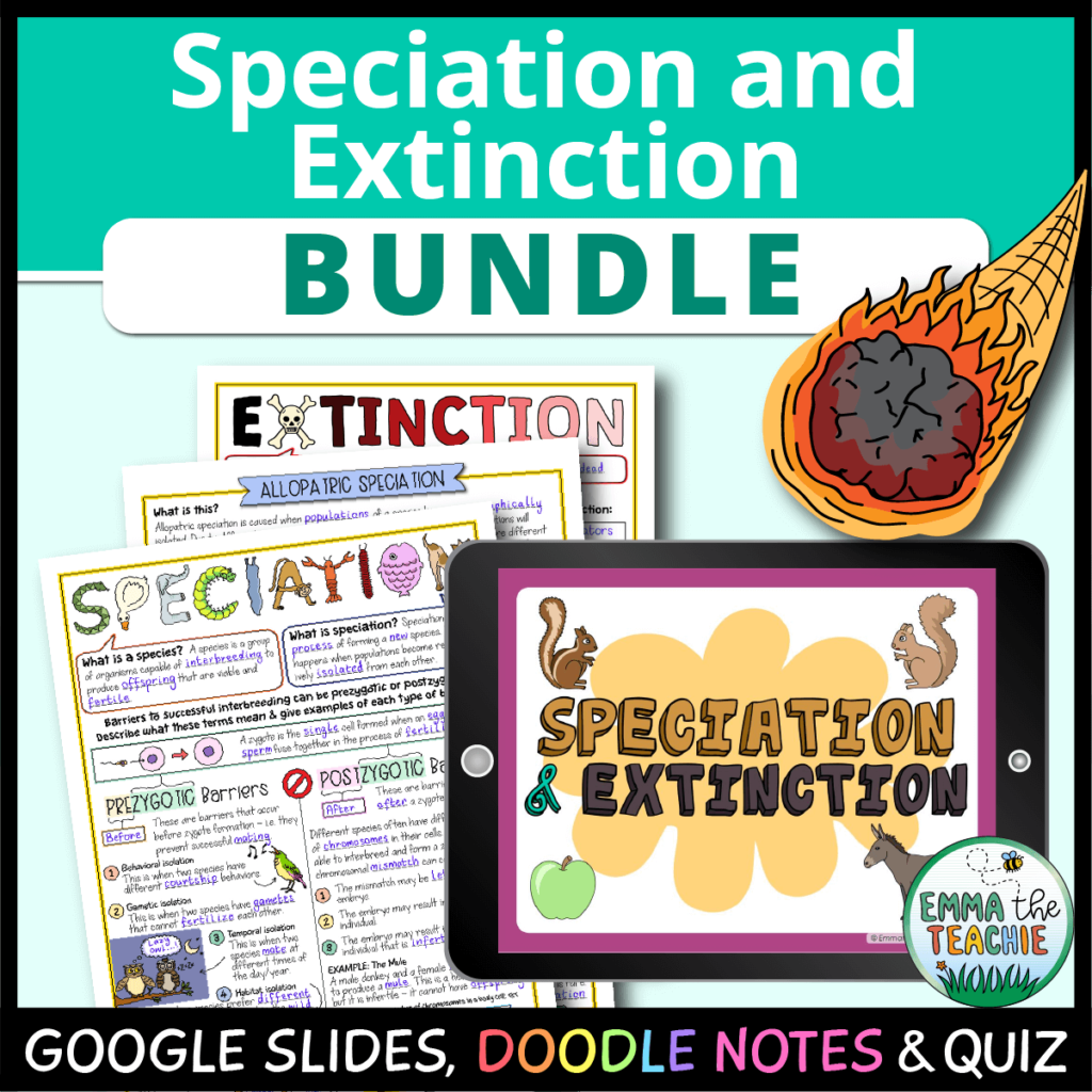 Speciation and Extinction Lesson Bundle - Emmatheteachie