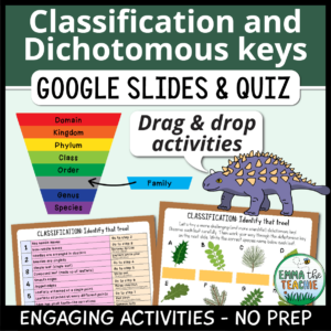 Classification & Dichotomous Keys - Google Slides Activities