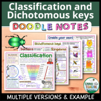 Classification and Dichotomous Keys - Doodle Notes