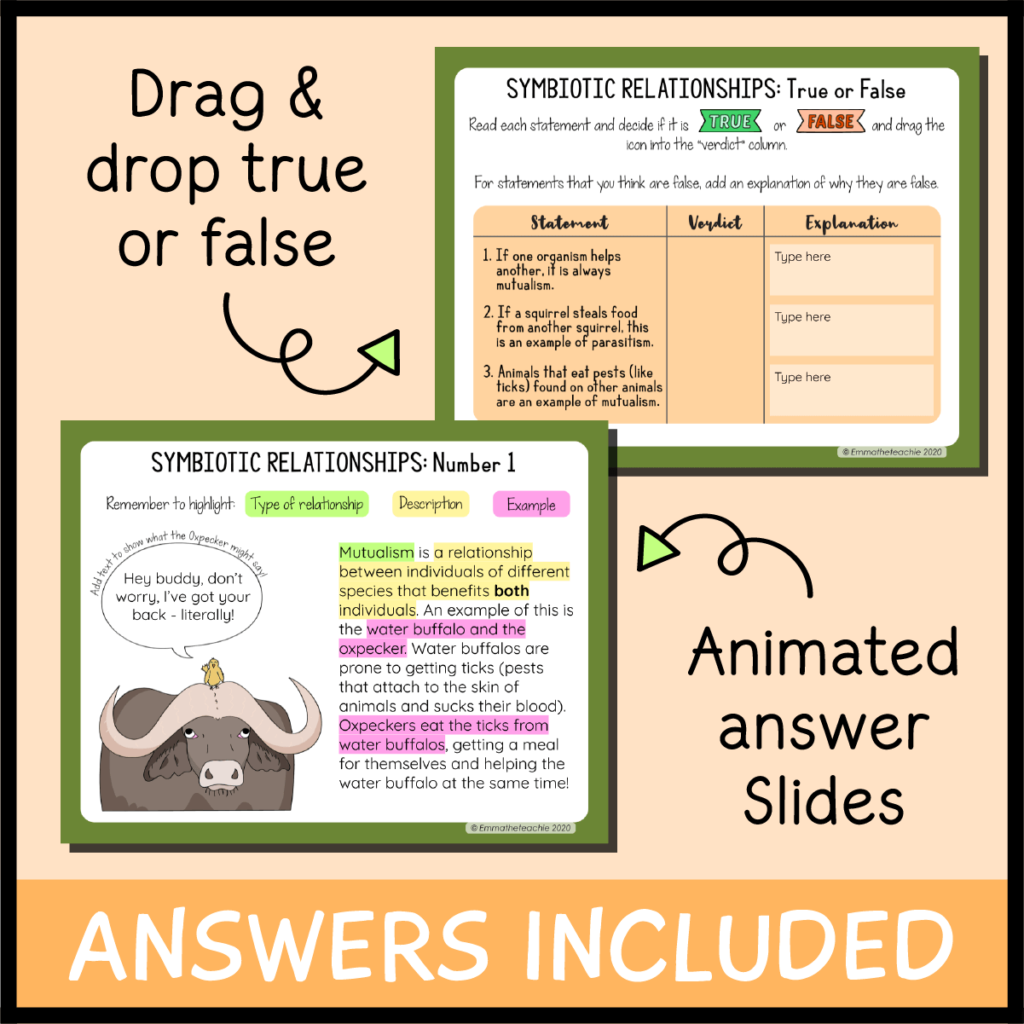 Symbiotic Relationships Google Slides - Emmatheteachie