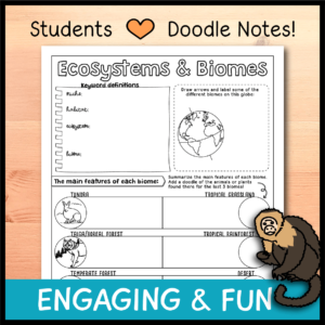 Ecosystems and Biomes Doodle Notes - Emmatheteachie