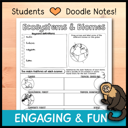 Ecosystems and Biomes Doodle Notes - Emmatheteachie
