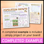 Population Growth Doodle Notes - Emmatheteachie