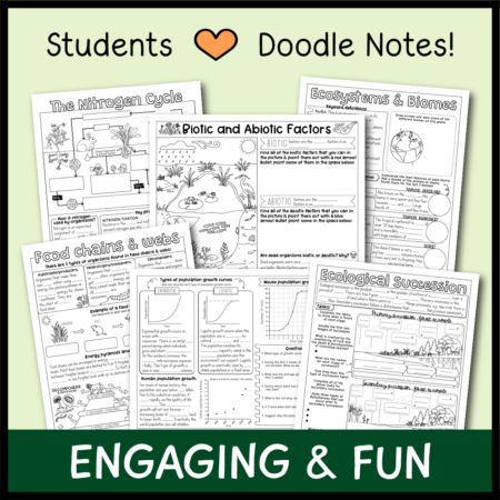 Ecology Doodle Notes - Unit Bundle - Emmatheteachie Resources