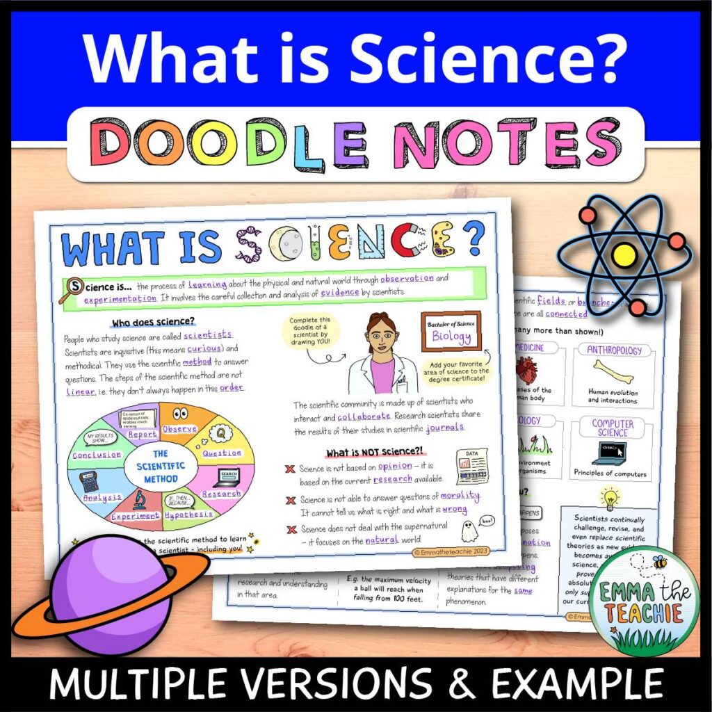 Lab Safety Doodle Notes - Emmatheteachie