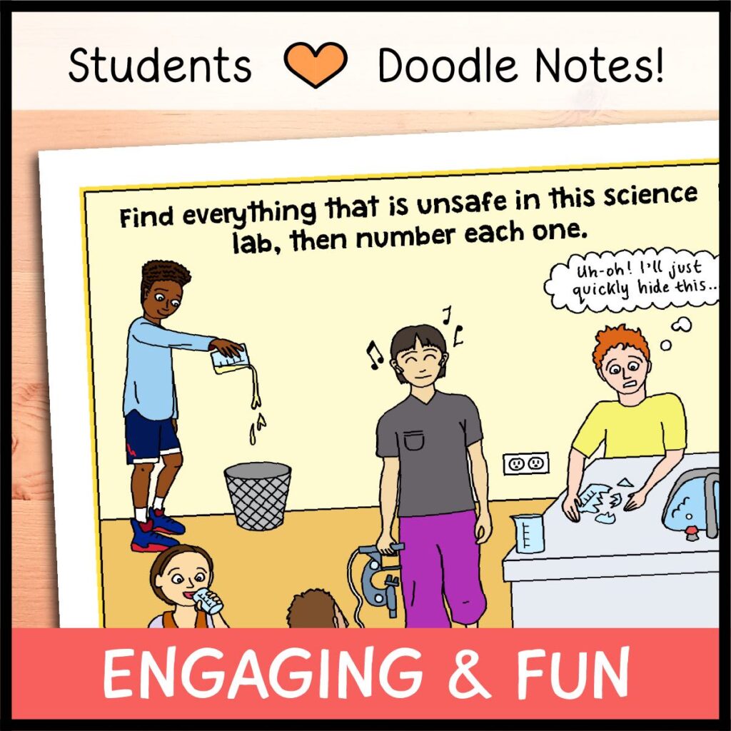 Lab Safety Doodle Notes - Emmatheteachie