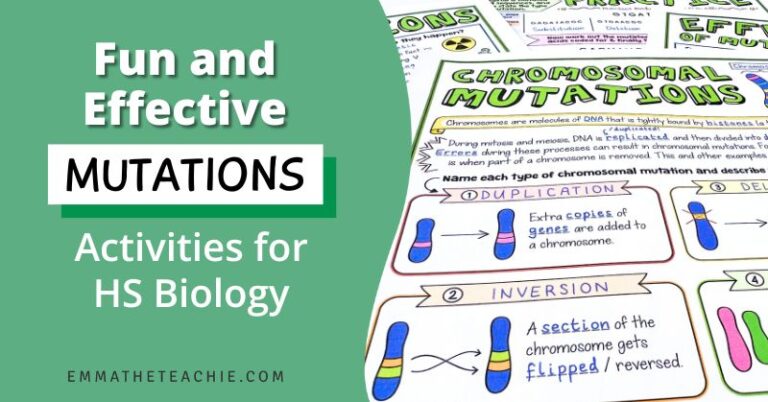 Fun and Effective Mutations Activities for High School Biology ...