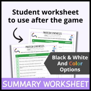 Protein Synthesis SPLAT Review - Emmatheteachie